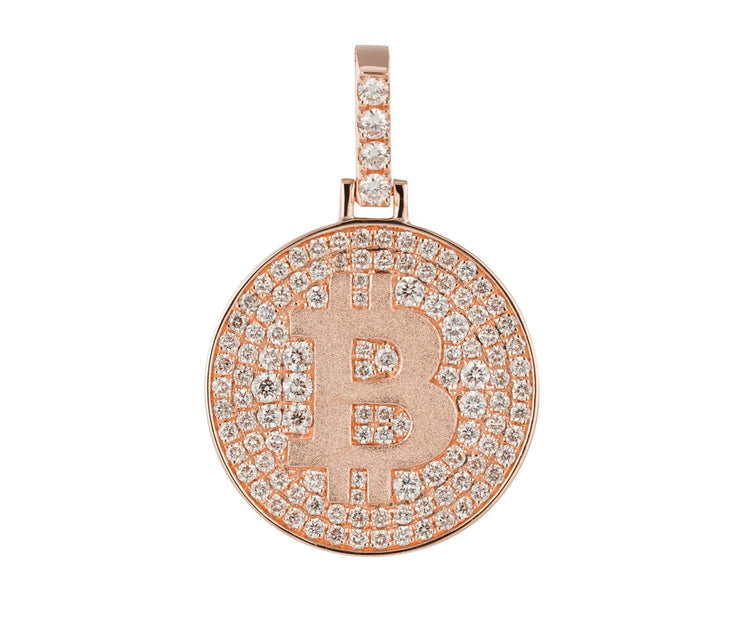 Bitcoin Charm with Natural Diamonds – VVS Grillz